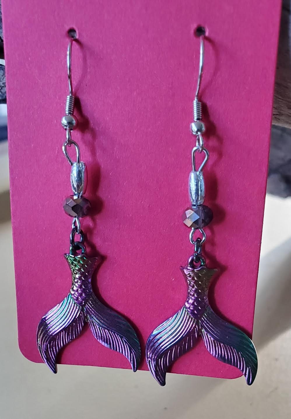 Mermaid Tails Colorful Wire Earrings - Etsy