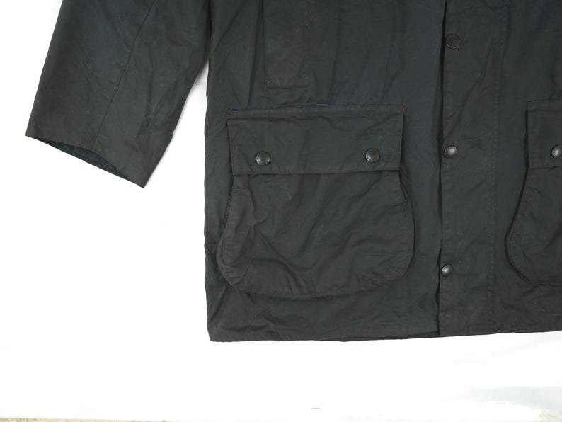 Vintage Barbour Waxed Cotton Border Jacket: 1987 Tartan Lining, Made in ...