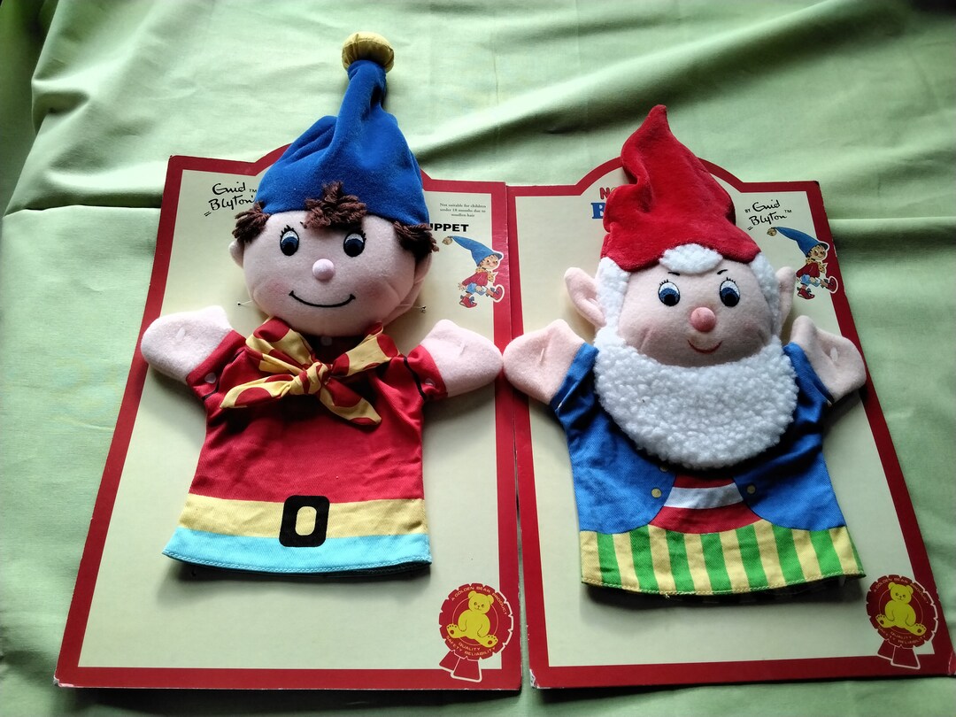 Vintage Noddy and Big Ears Golden Bear Glove Puppets - Etsy