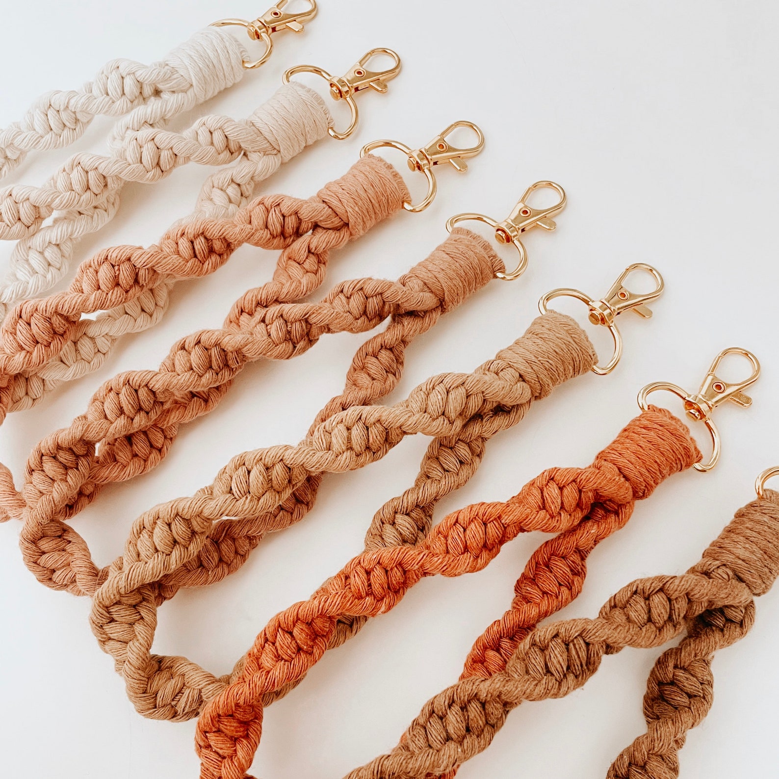 Macrame Wristlet Macrame Keychains Boho Keychains Boho - Etsy
