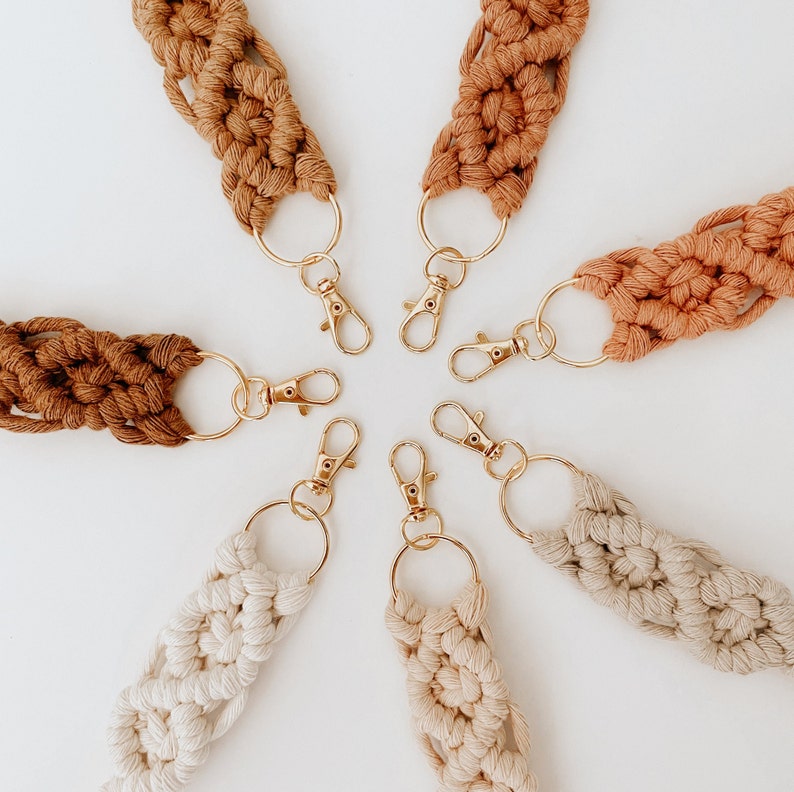 Macrame Keychains Boho Keychains Boho Macrame Keychains - Etsy