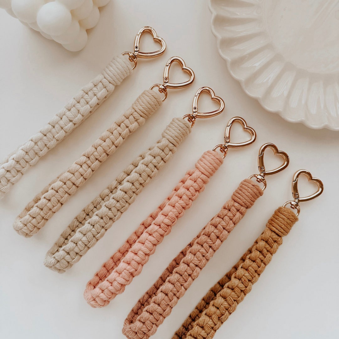 Macrame Wristlet Macrame Keychain Macrame Accessories Gifts for Her - Etsy