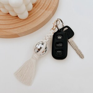 Disco Ball Keychain Macrame Disco Ball Keychain Macrame Keychains Bag ...