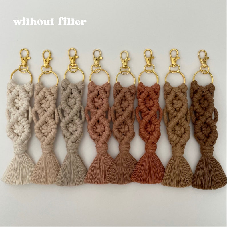 Macrame Keychains Boho Keychains Boho Macrame Keychains - Etsy