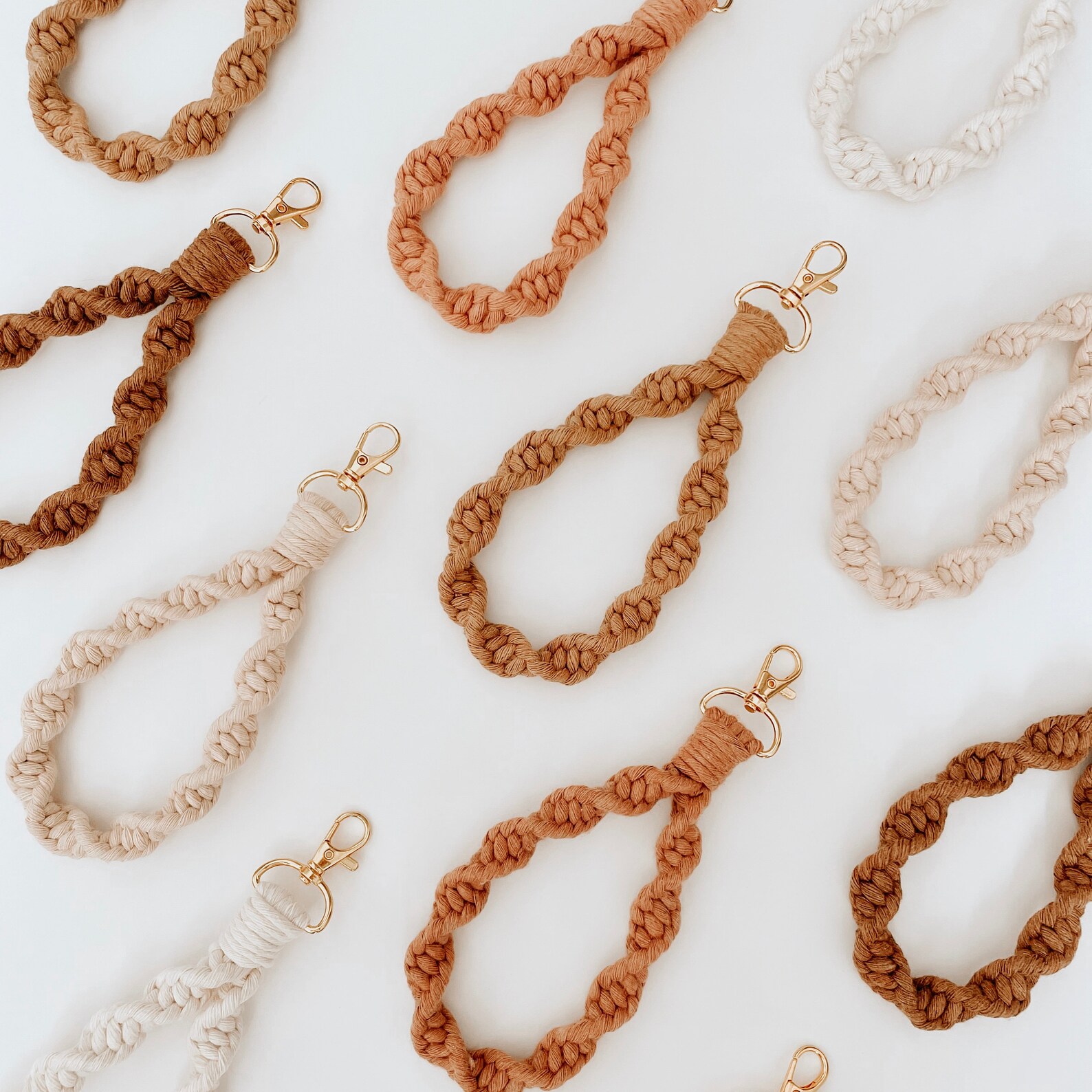 Macrame Wristlet Macrame Keychains Boho Keychains Boho - Etsy