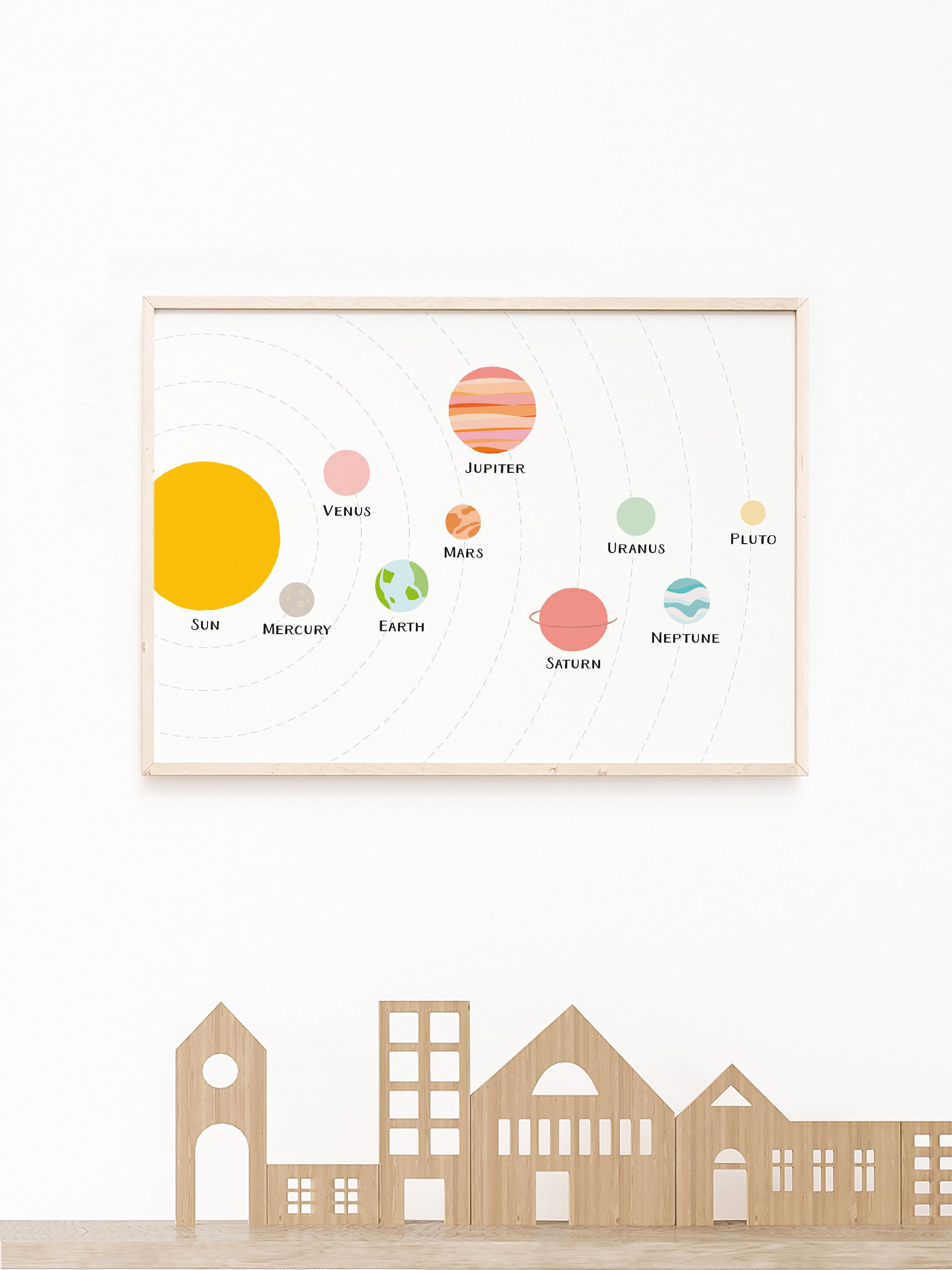 Educational Poster Space, Space Poster for Kid, Solar System Wall Art ...
