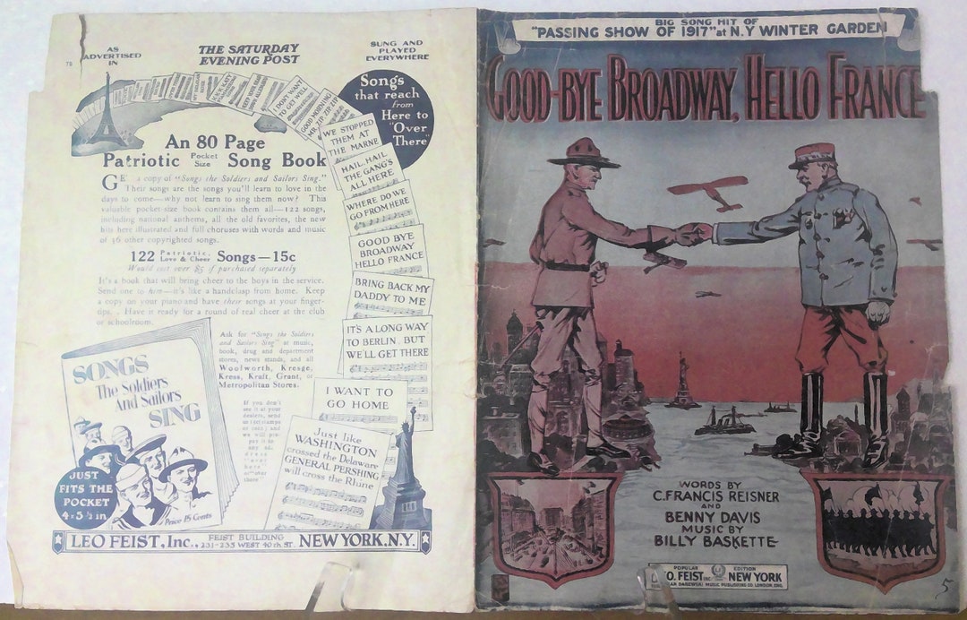 Good Bye Broadway, Hello France 1914 - Etsy