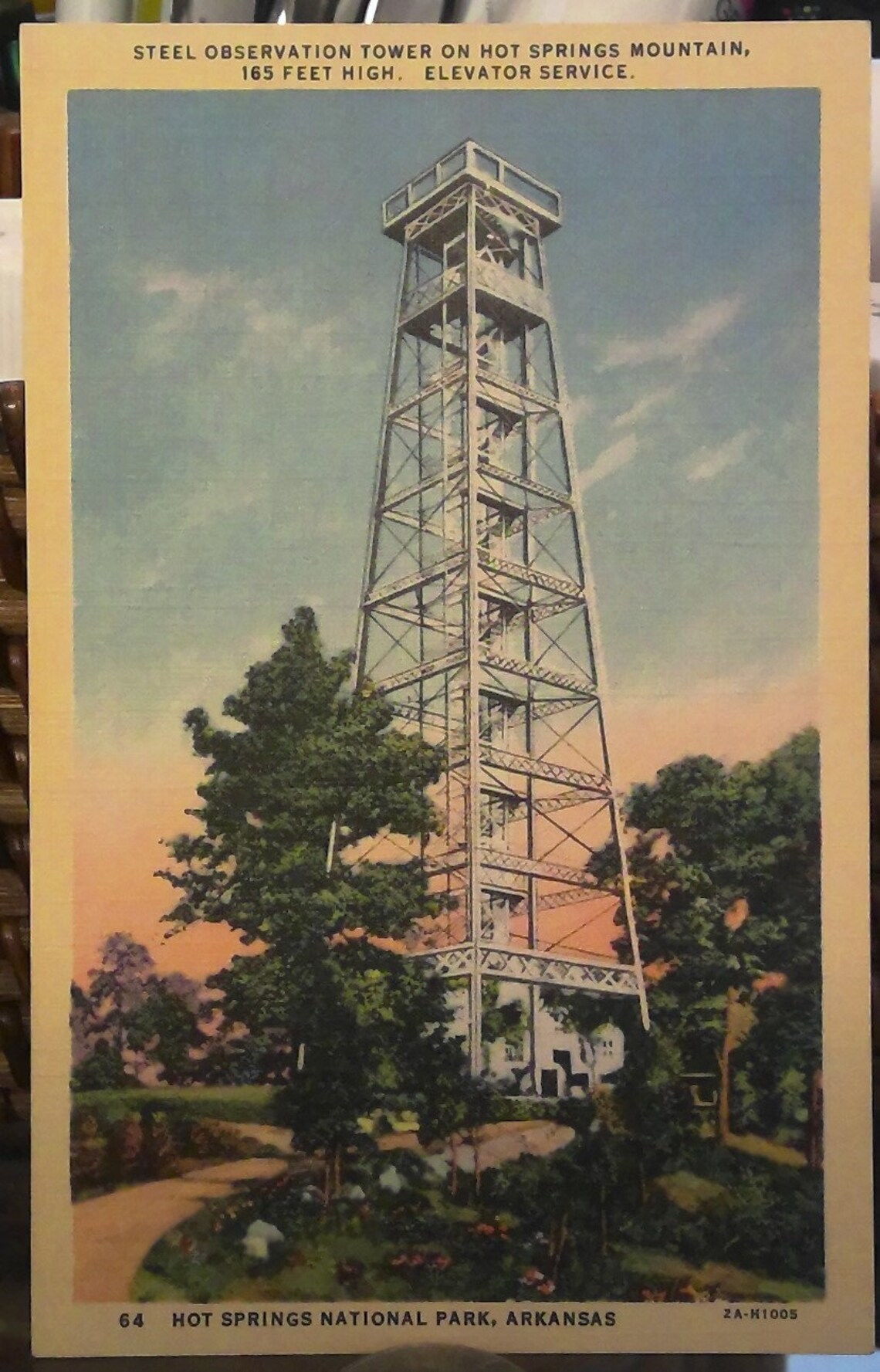 Steel Observation Tower on Hot Springs Mountain, Hot Springs National ...