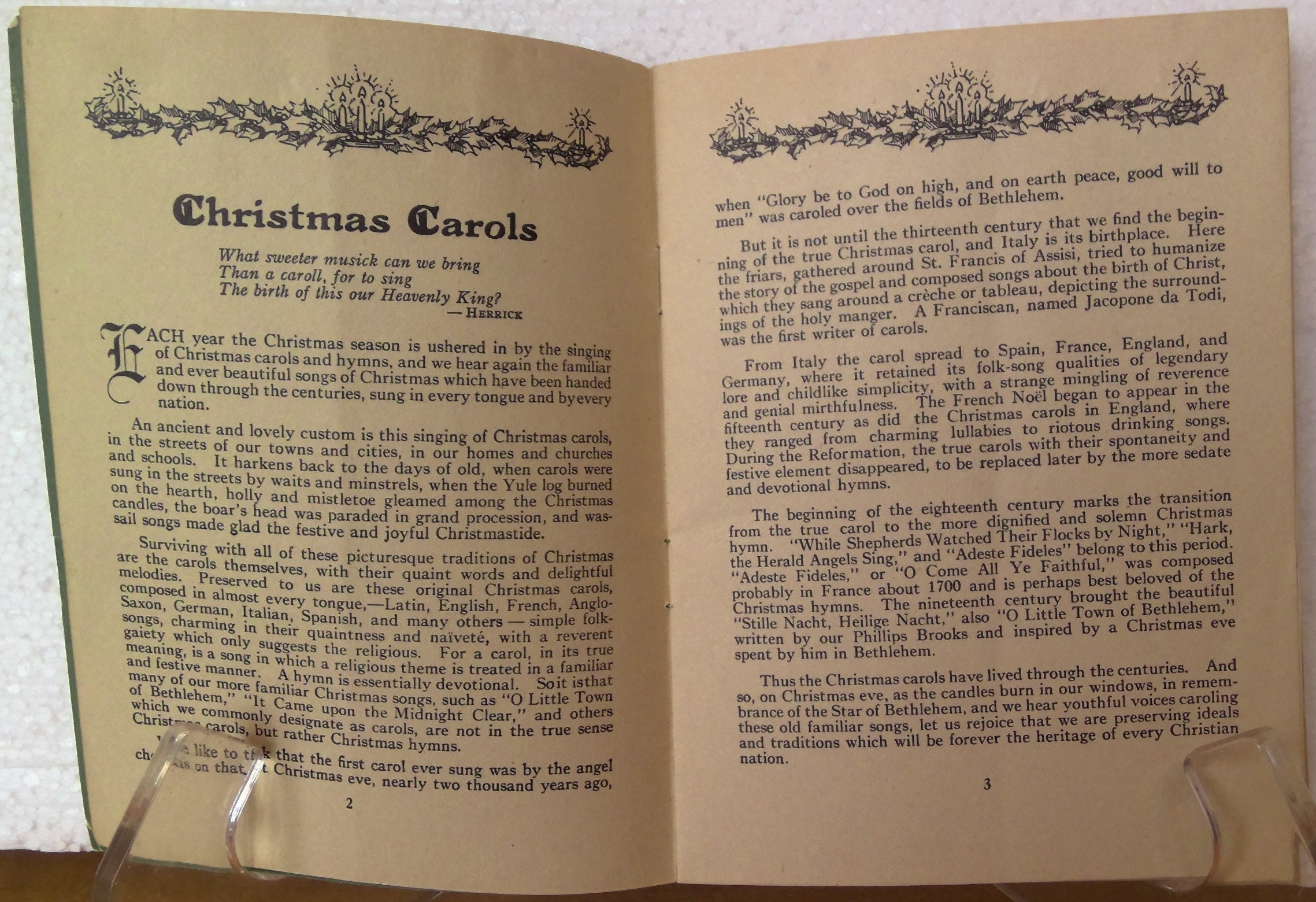 Christmas Carols Circa 1920 - Etsy