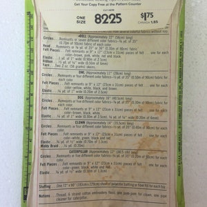 Vintage, Uncut, Simplicity Pattern #8225 for Making Five Fabric Dolls ...