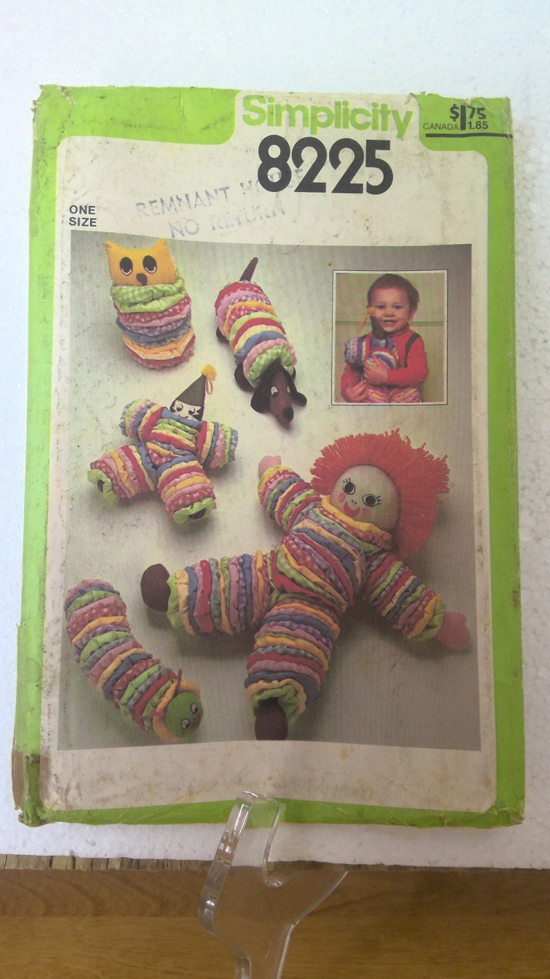 Vintage, Uncut, Simplicity Pattern #8225 for Making Five Fabric Dolls ...