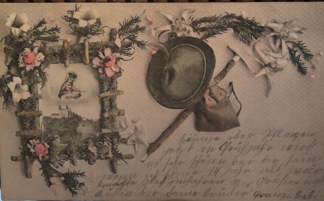 Postcard, Easter Greetings, German Card, Postmarked 1908 - Etsy