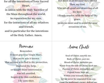 Acts of Faith, Hope, and Love Prayers, Printable 3-prayer Pack ...