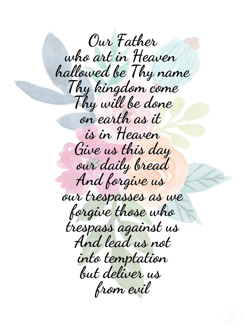 Our Father Printable PDF - 3 Different Versions - Etsy