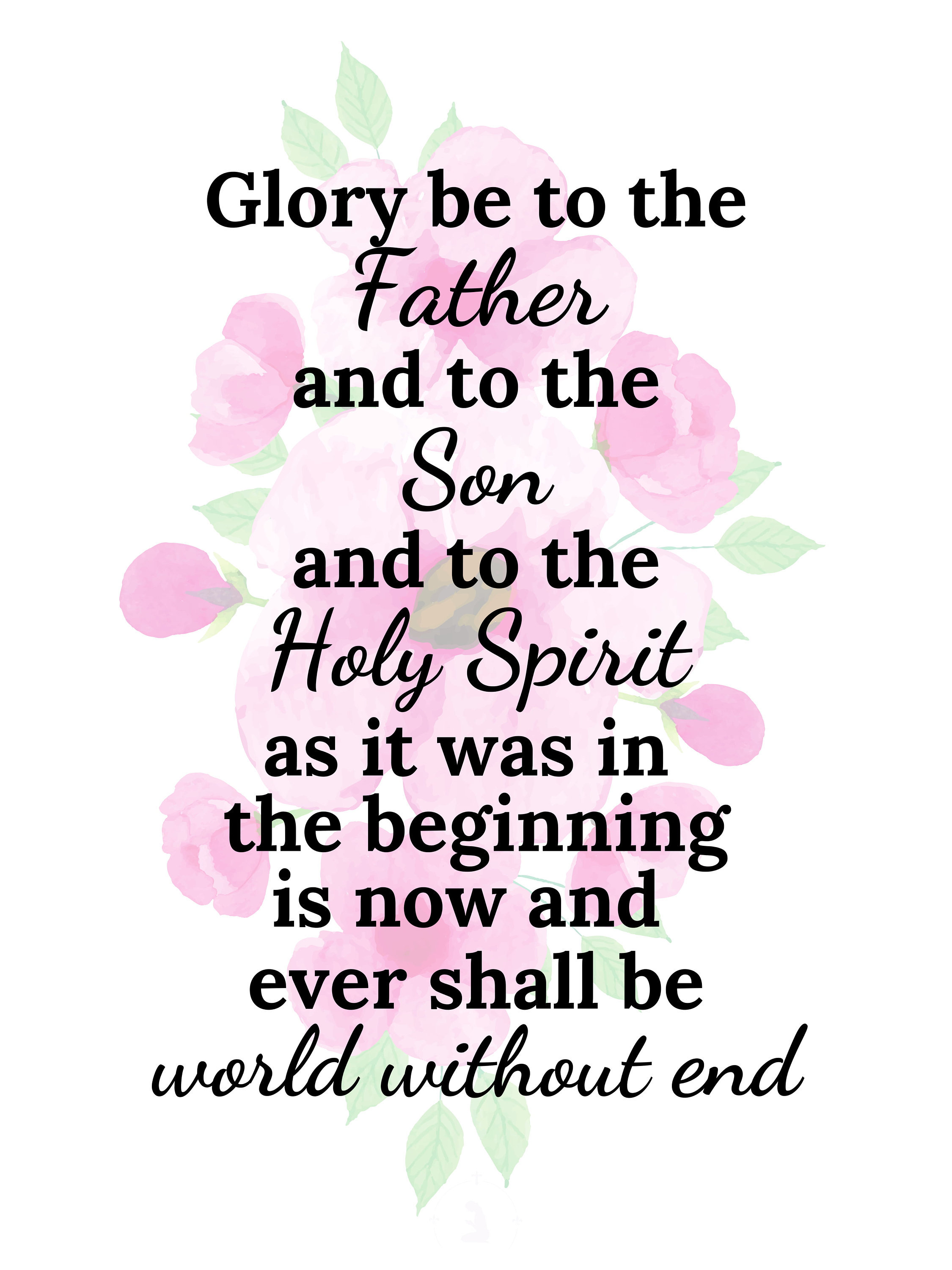 Glory Be Printable PDF - 3 Different Versions - Etsy