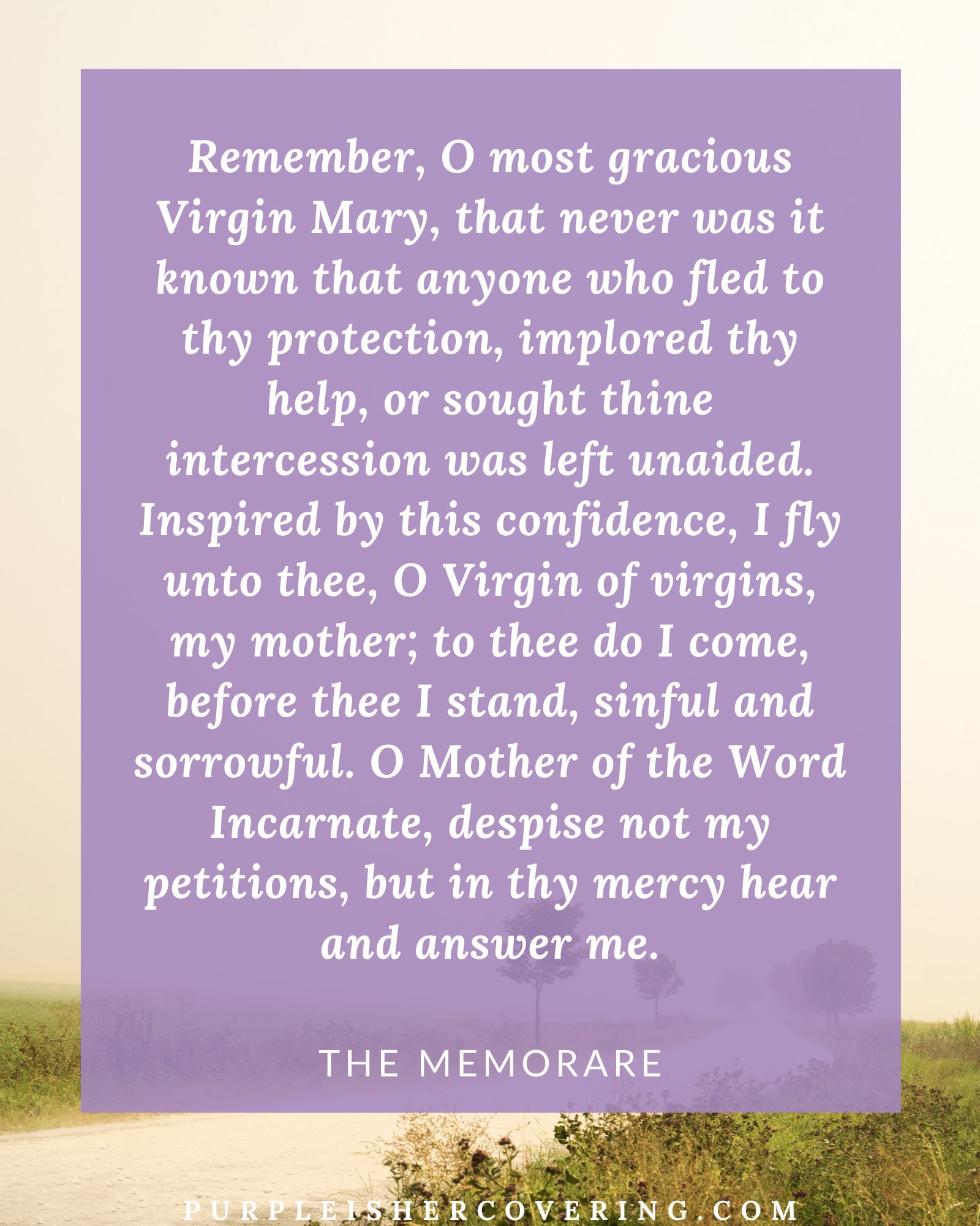 Memorare Printable PDF - Etsy