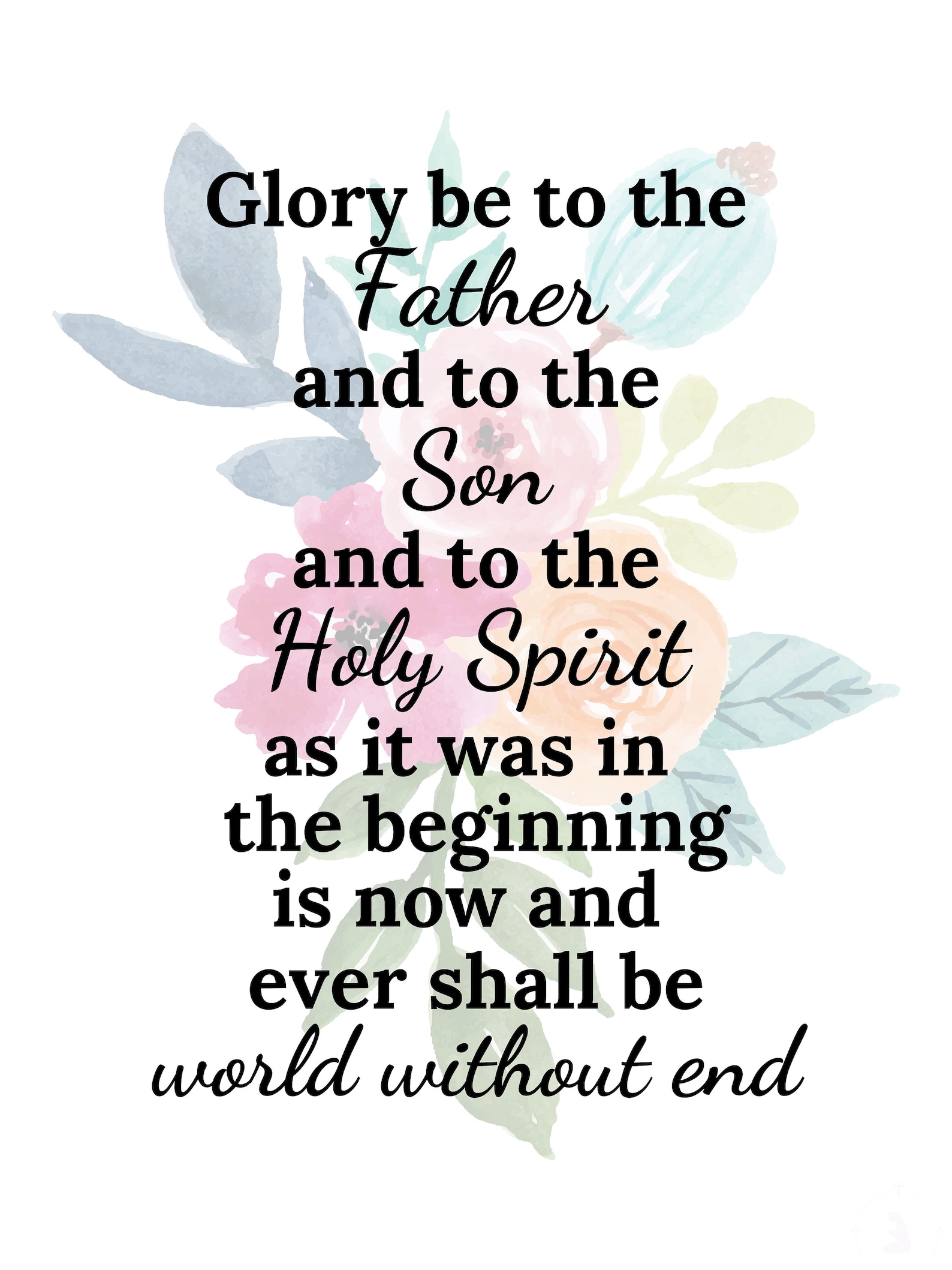 Glory Be Printable PDF - 3 Different Versions - Etsy
