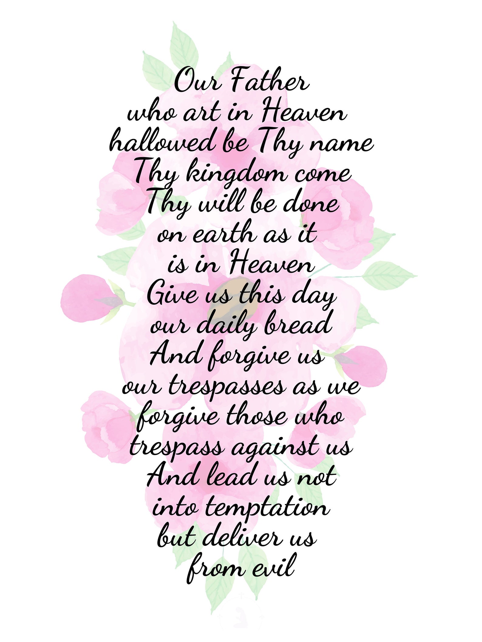 Our Father Printable PDF - 3 Different Versions - Etsy