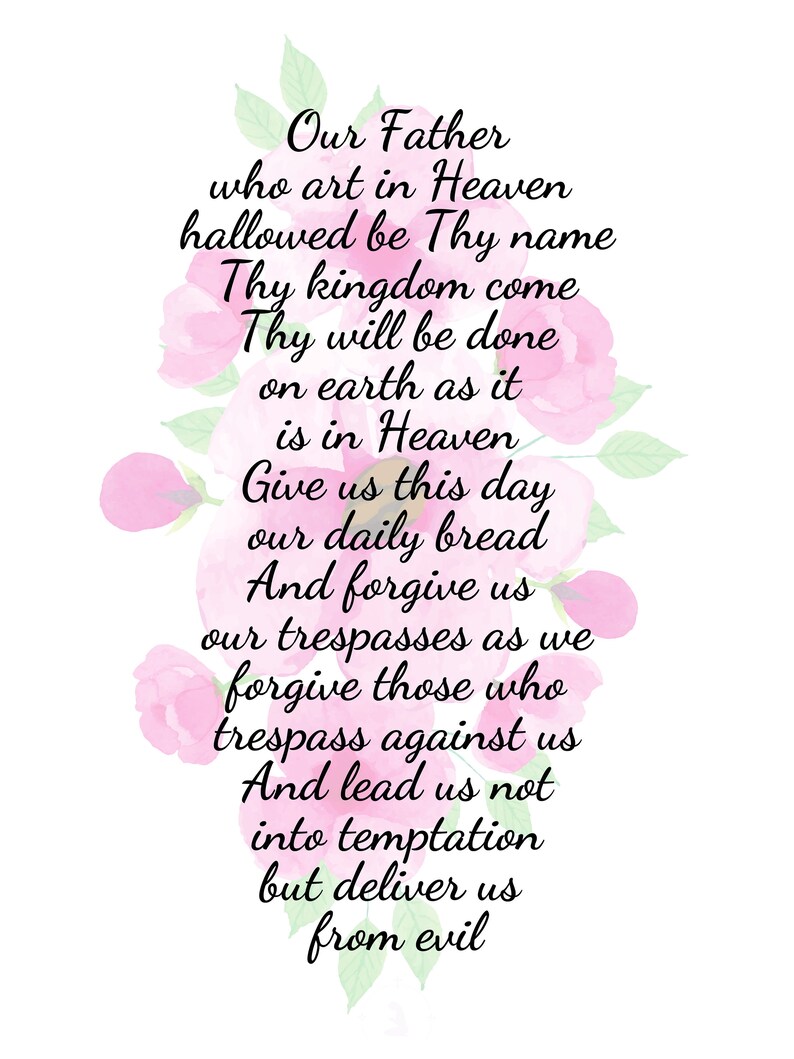 Our Father Printable PDF - 3 Different Versions - Etsy