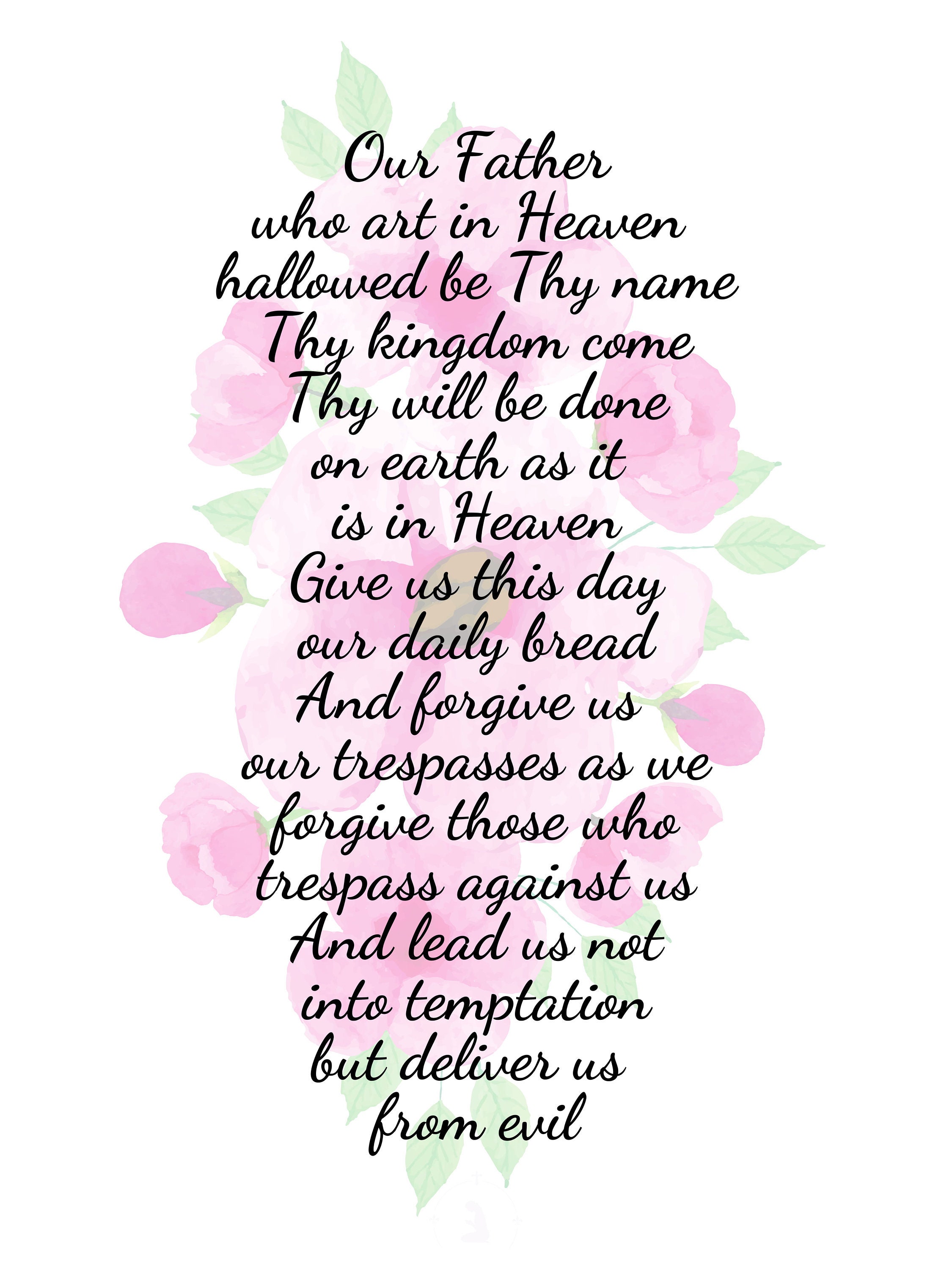 Our Father Printable PDF - 3 Different Versions - Etsy