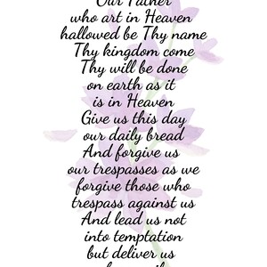 Our Father Printable PDF - 3 Different Versions - Etsy