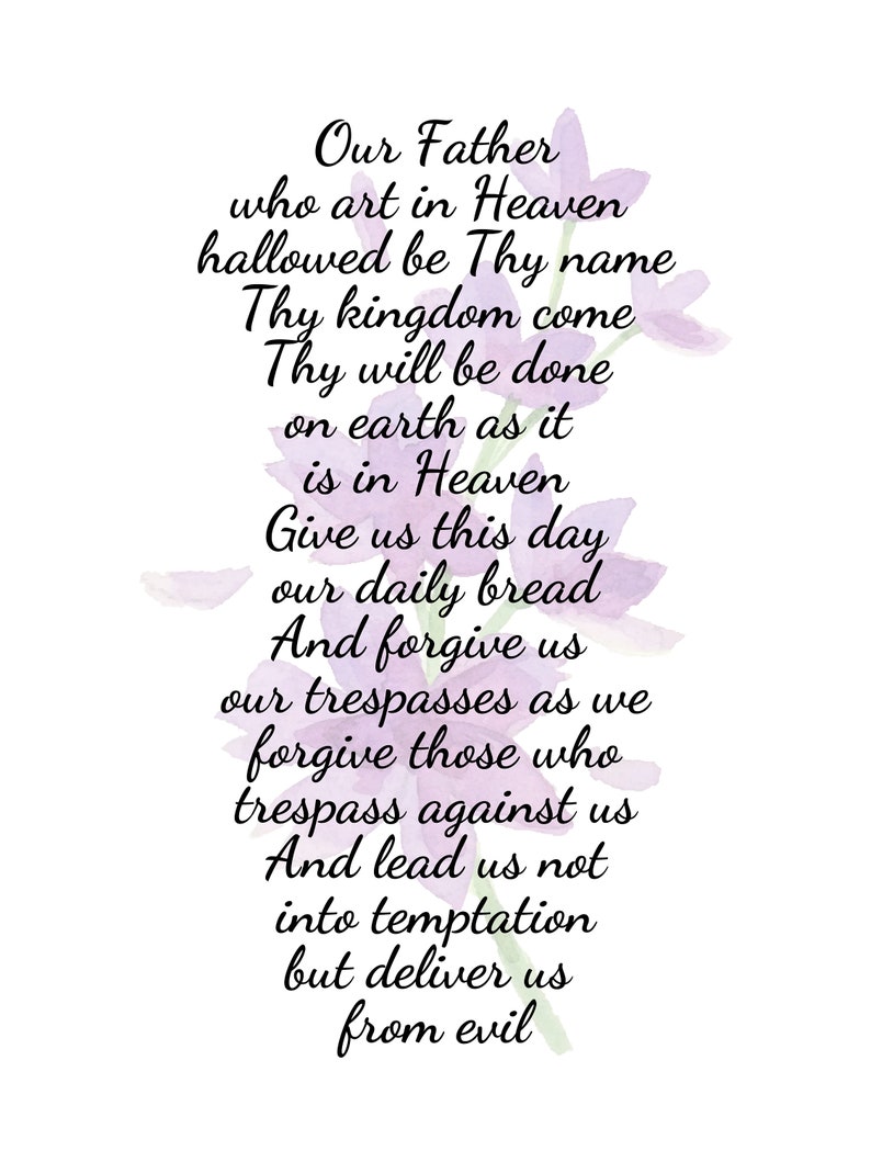 Our Father Printable PDF - 3 Different Versions - Etsy