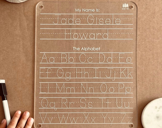 Personalized Tracing Board - Letters Numbers Shapes - Etsy