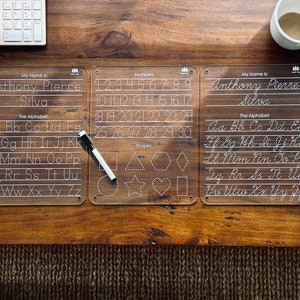 Personalized Tracing Board - Letters Numbers Shapes - Etsy