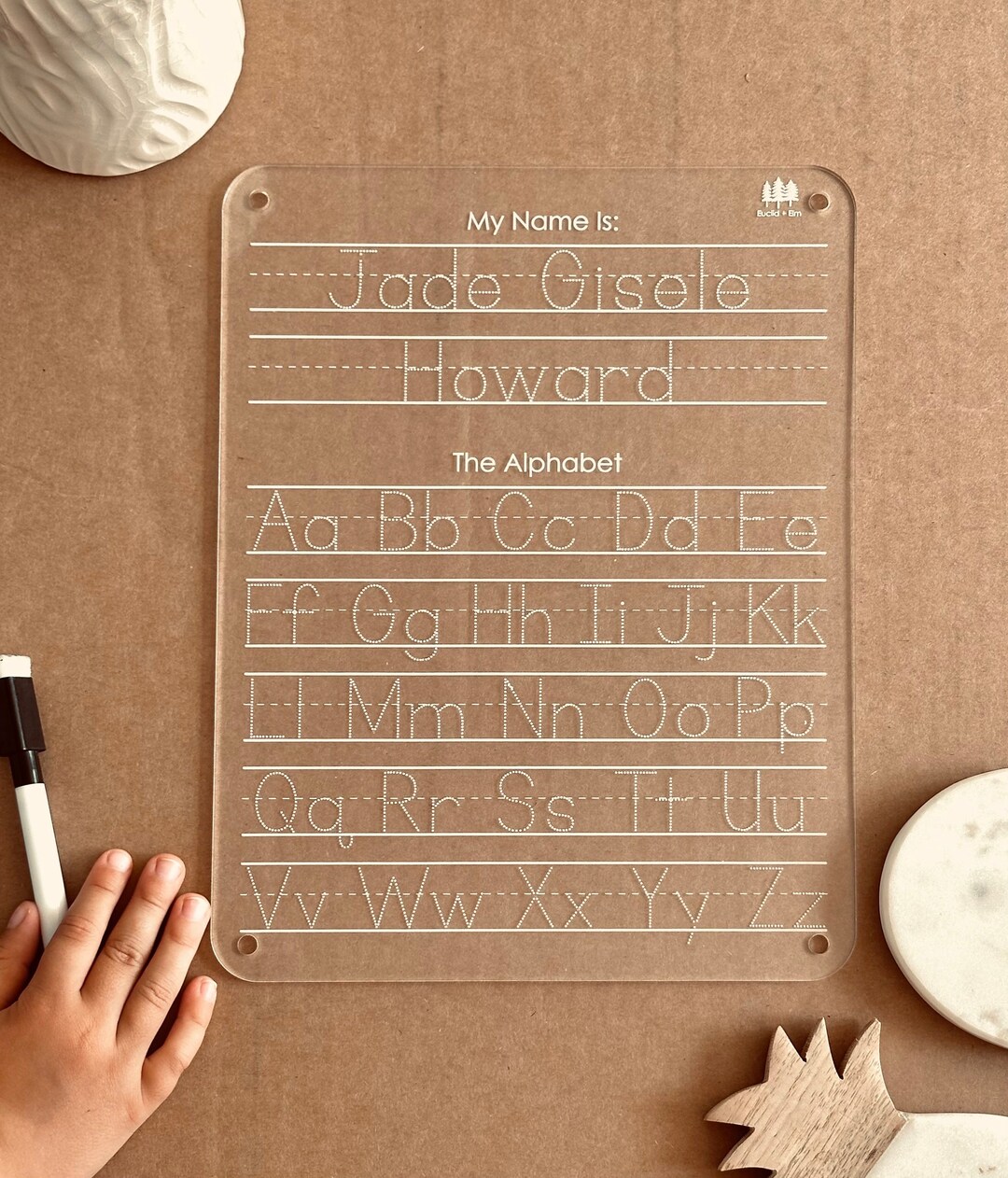 Personalized Tracing Board - Letters Numbers Shapes - Etsy