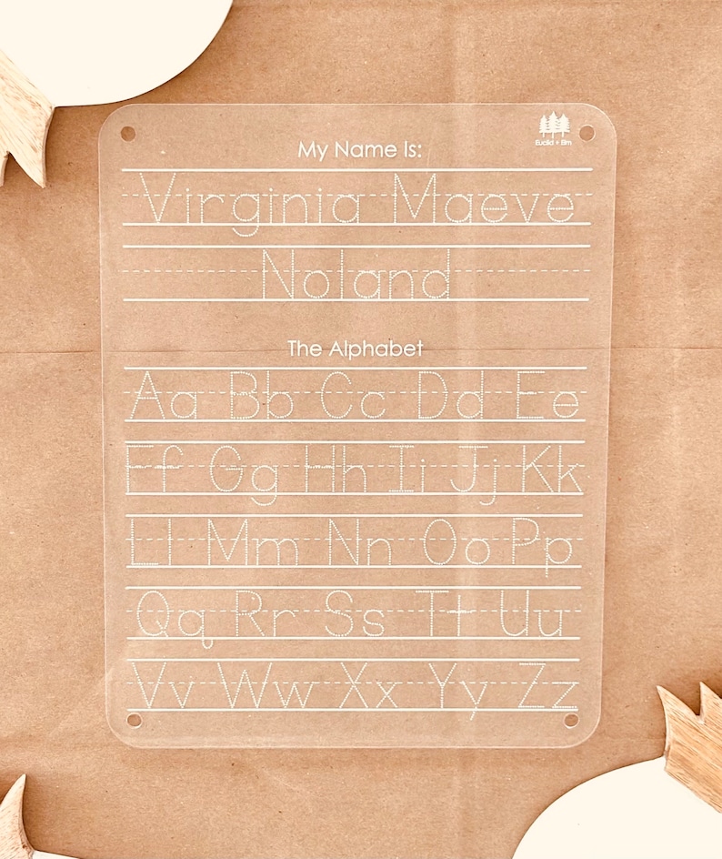 Personalized Tracing Board - Letters Numbers Shapes - Etsy