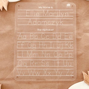 Personalized Tracing Board - Letters Numbers Shapes - Etsy