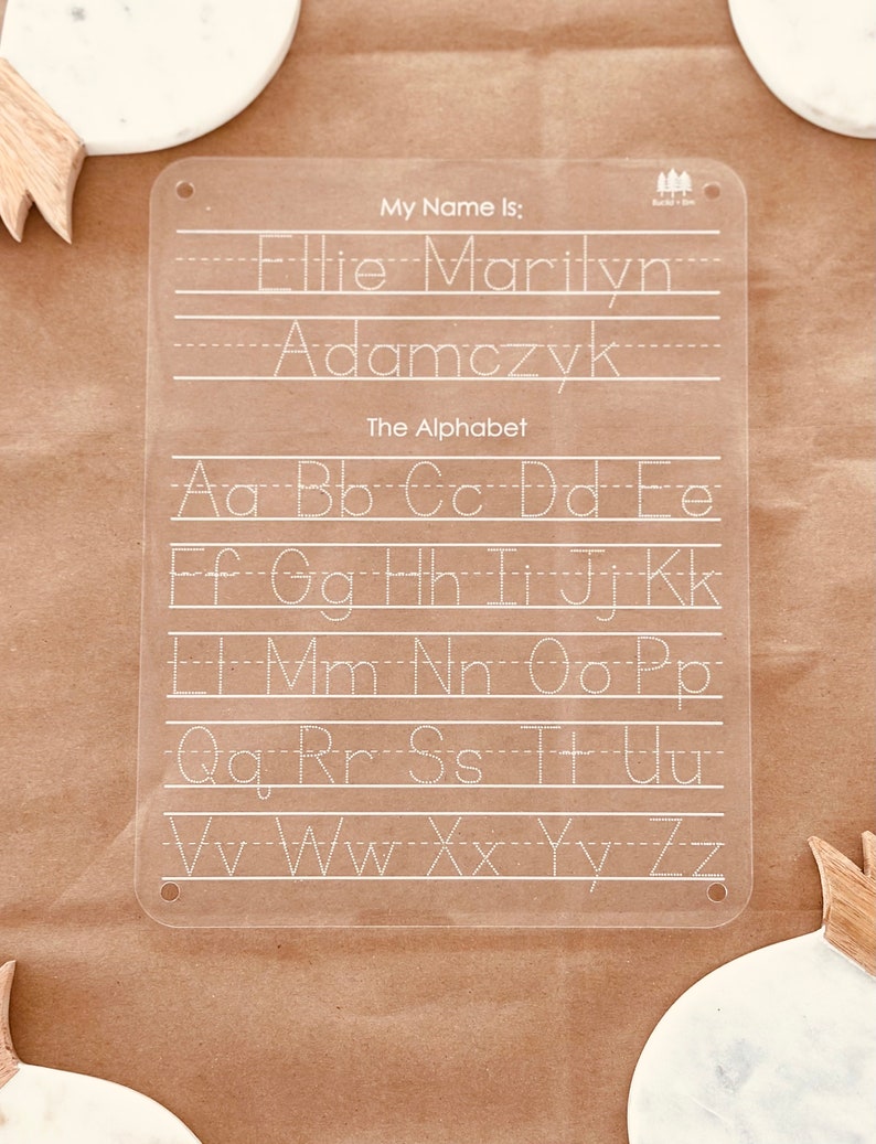 Personalized Tracing Board Letters Numbers Shapes - Etsy