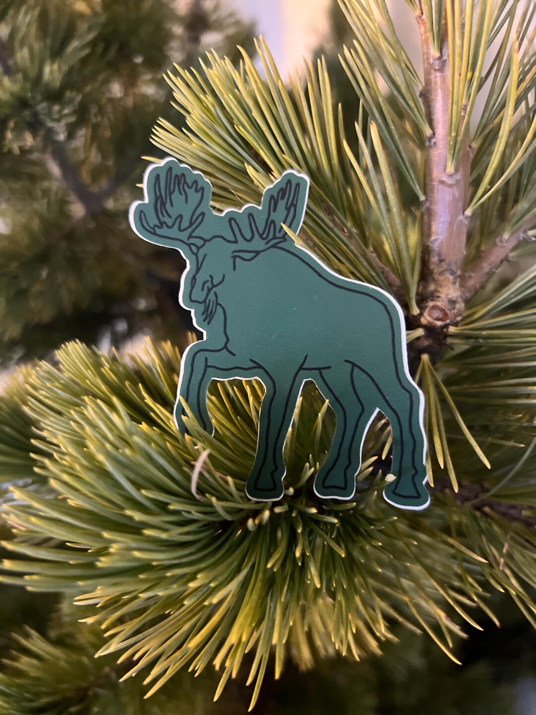 Moose - Pine Green Moose - Etsy