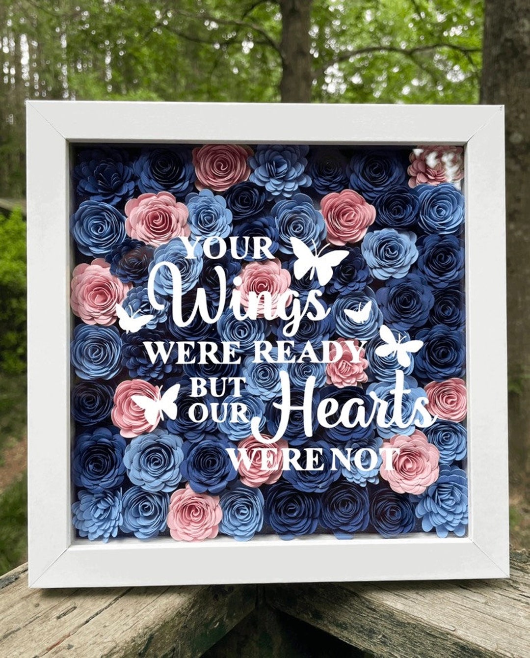 Memorial Shadow Box, Infant Loss Memorial, in Memory Gift, Your Wings ...