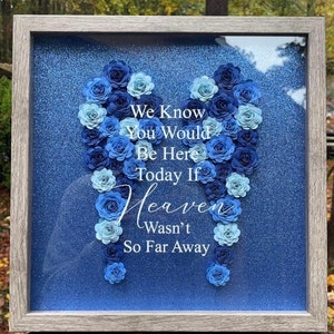 Wedding Memorial Sign, Angel Wing Shadow Box, We Know You Would Be Here ...
