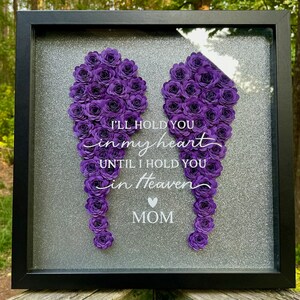 Angel Wing Shadow Box, Sympathy Gift for Loss, Condolence Shadow Box ...