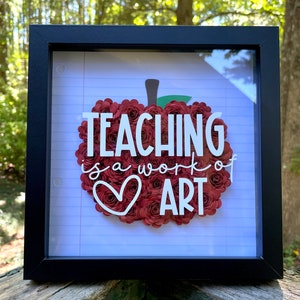 Teacher Appreciation Gift, Teacher Sign, New Teacher Gift, Shadow Box ...