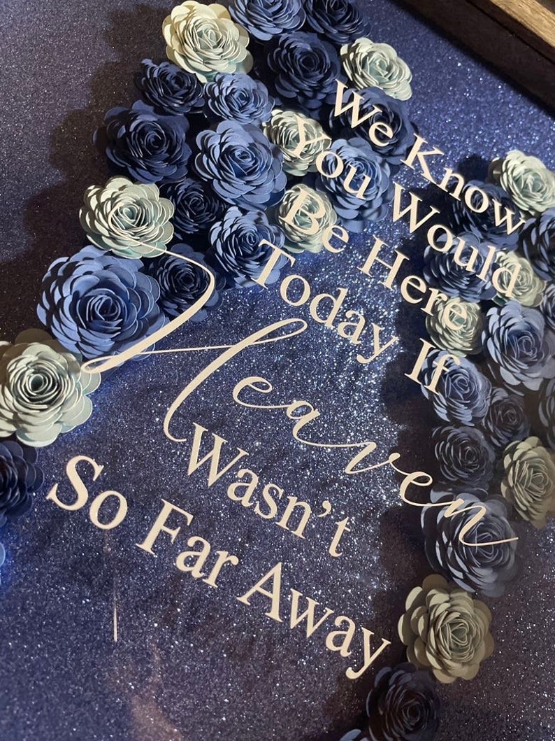 Wedding Memorial Sign Angel Wing Shadow Box We Know You - Etsy