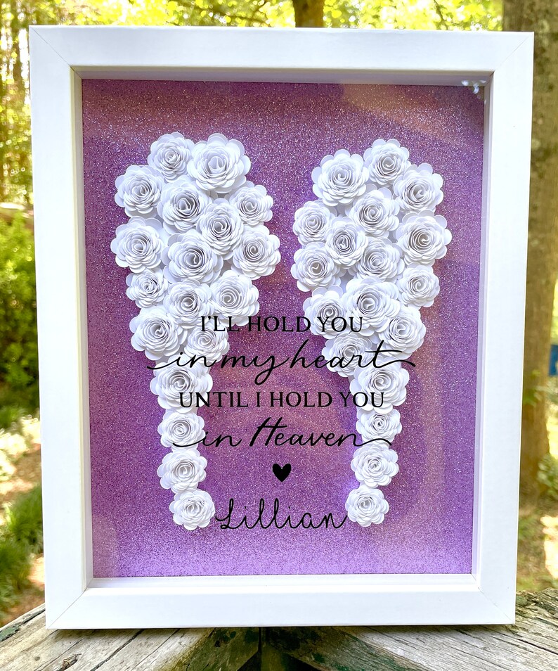 Angel Wing Shadow Box Sympathy Gift for Loss Condolence - Etsy