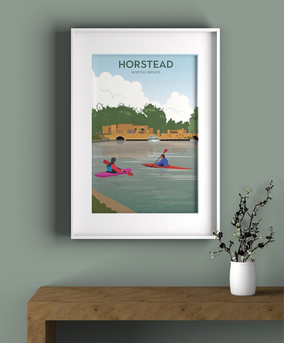 Horstead Mill Norfolk, Illustrated Print in Vintage Style - Etsy UK