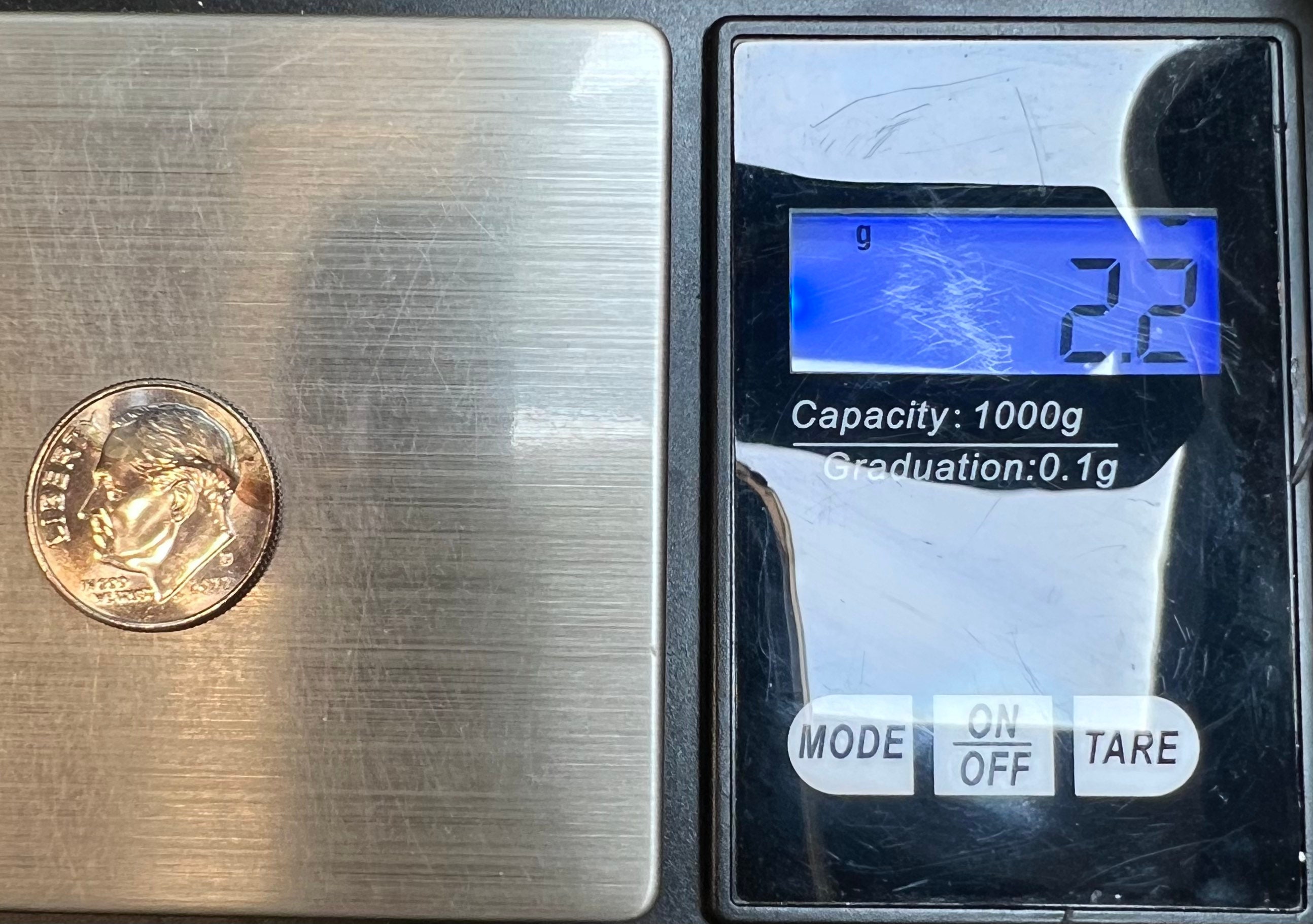 Roosevelt Dime With Odd Colored Stripe and off Centered - Etsy