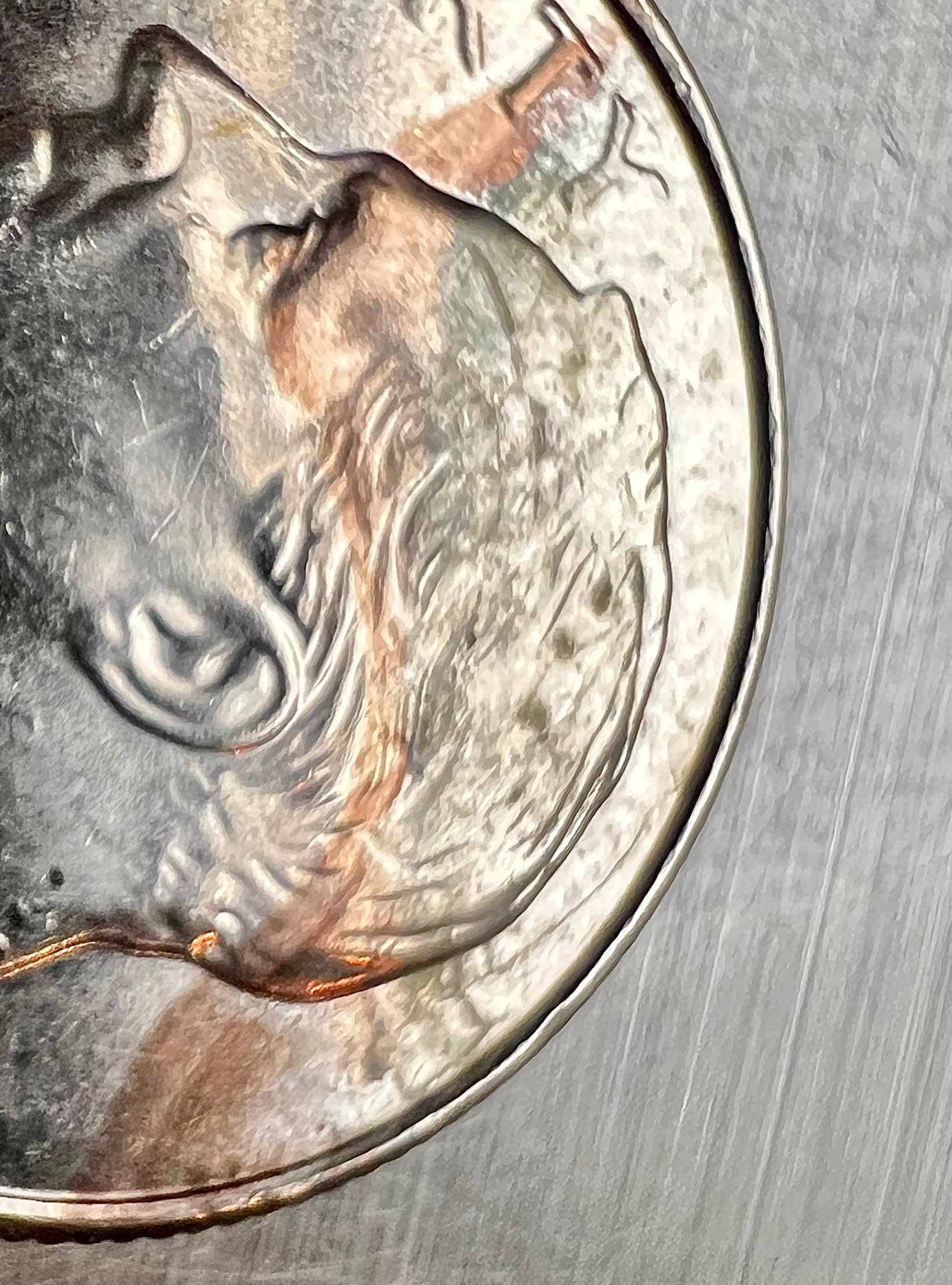 Roosevelt Dime With Odd Colored Stripe and off Centered - Etsy