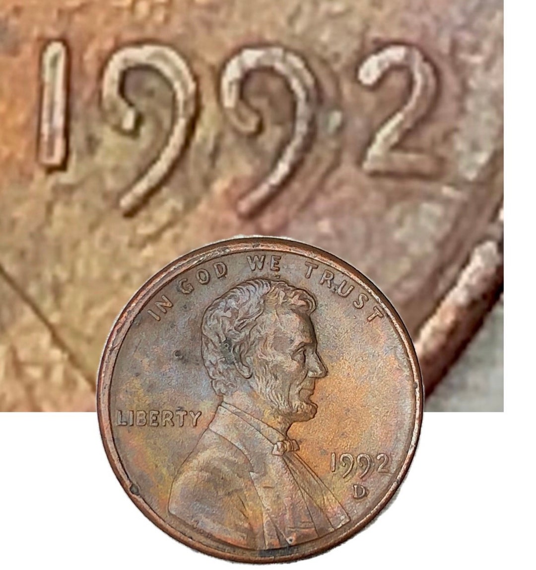 Awesome 1992 D Penny Extreme Doubled Areas on All Devices -MUST See! - Etsy