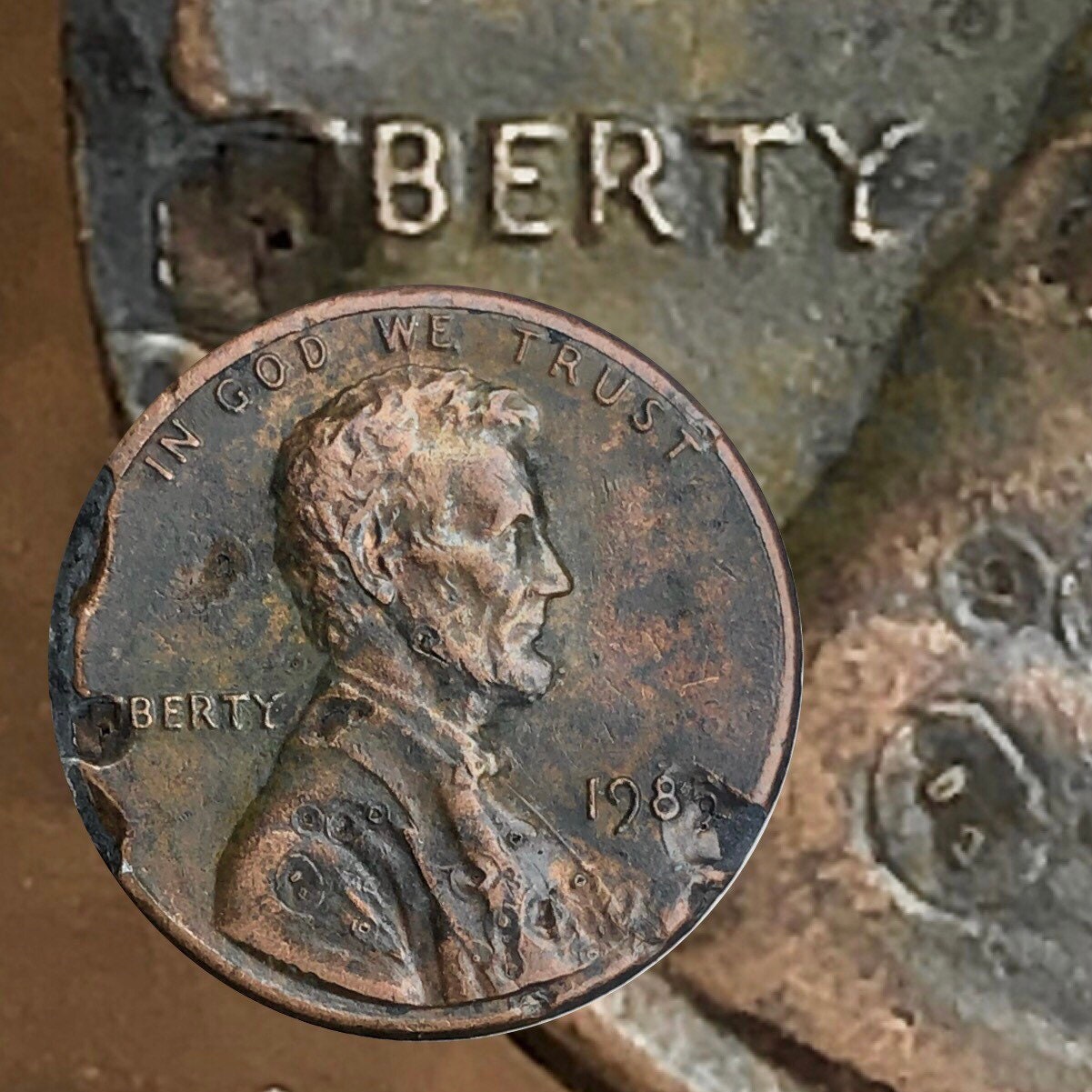 1985 Double Die Penny