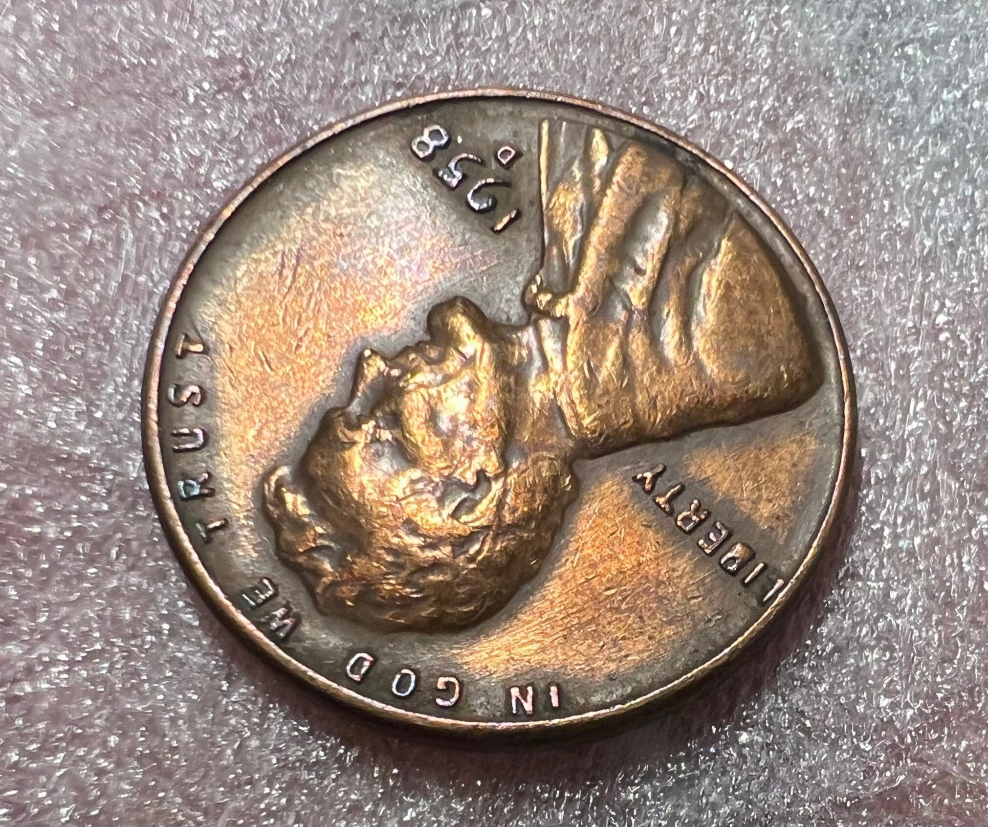 1958 D Lincoln Penny Filled B With Beautiful Unique Toning! - Etsy