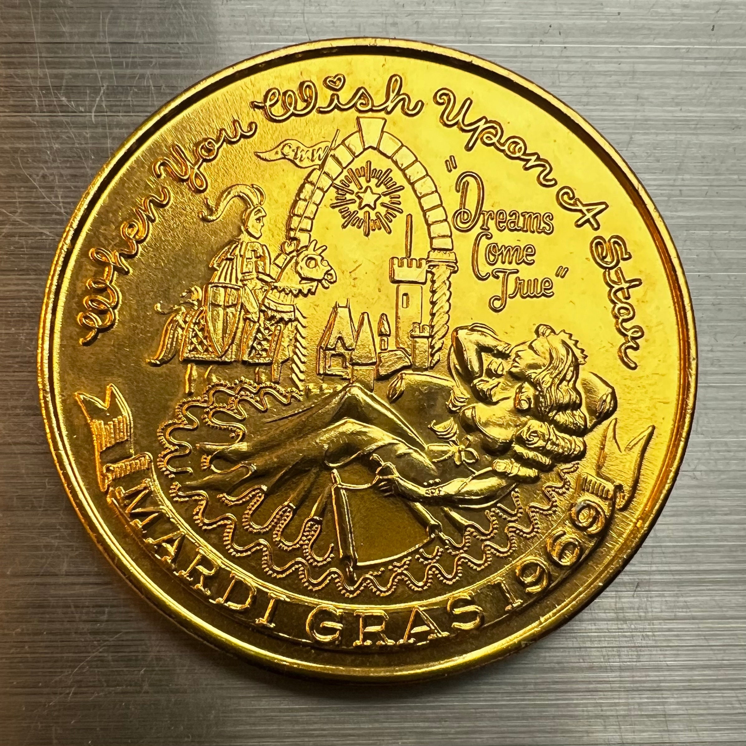 Beautiful 1969 Chief Choctaw Mardi Gras Doubloon “when You Wish Upon a ...