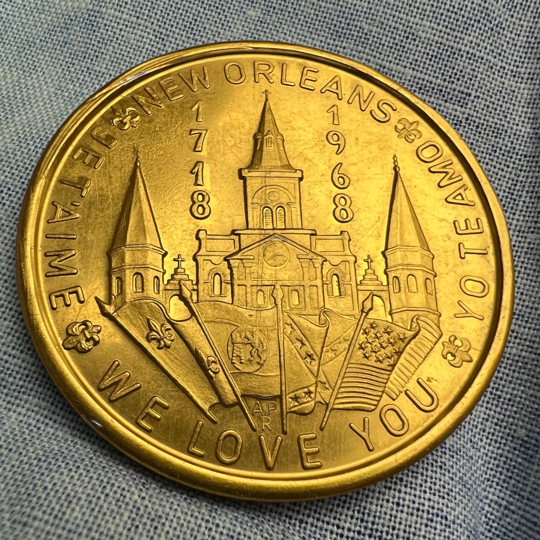 1968 Rex Doubloon “we Love You New Orleans” Jet’aime Yo Te Amo Mardi ...