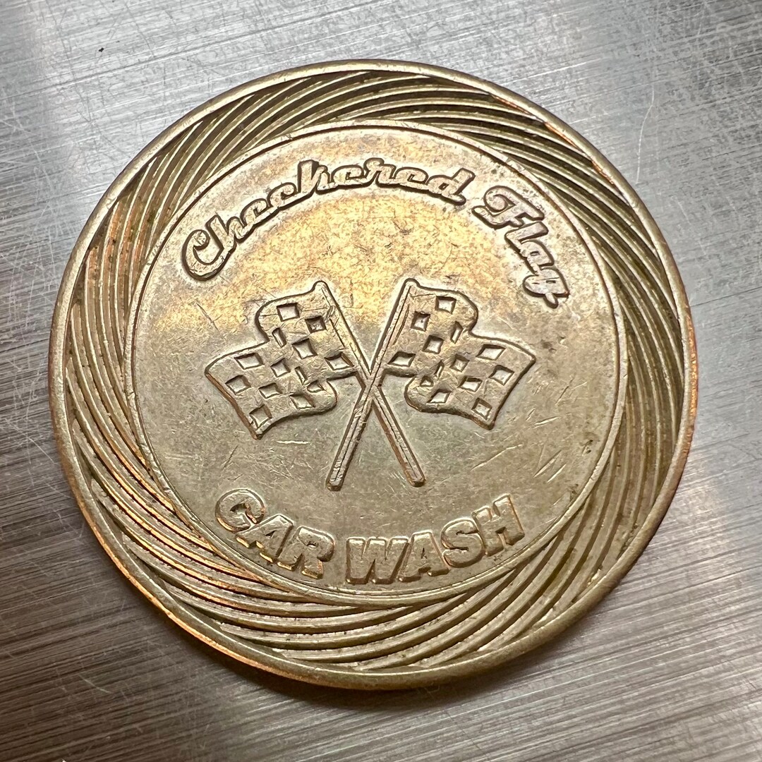 Checkered Flag Car Wash Token Nice Condition - Etsy