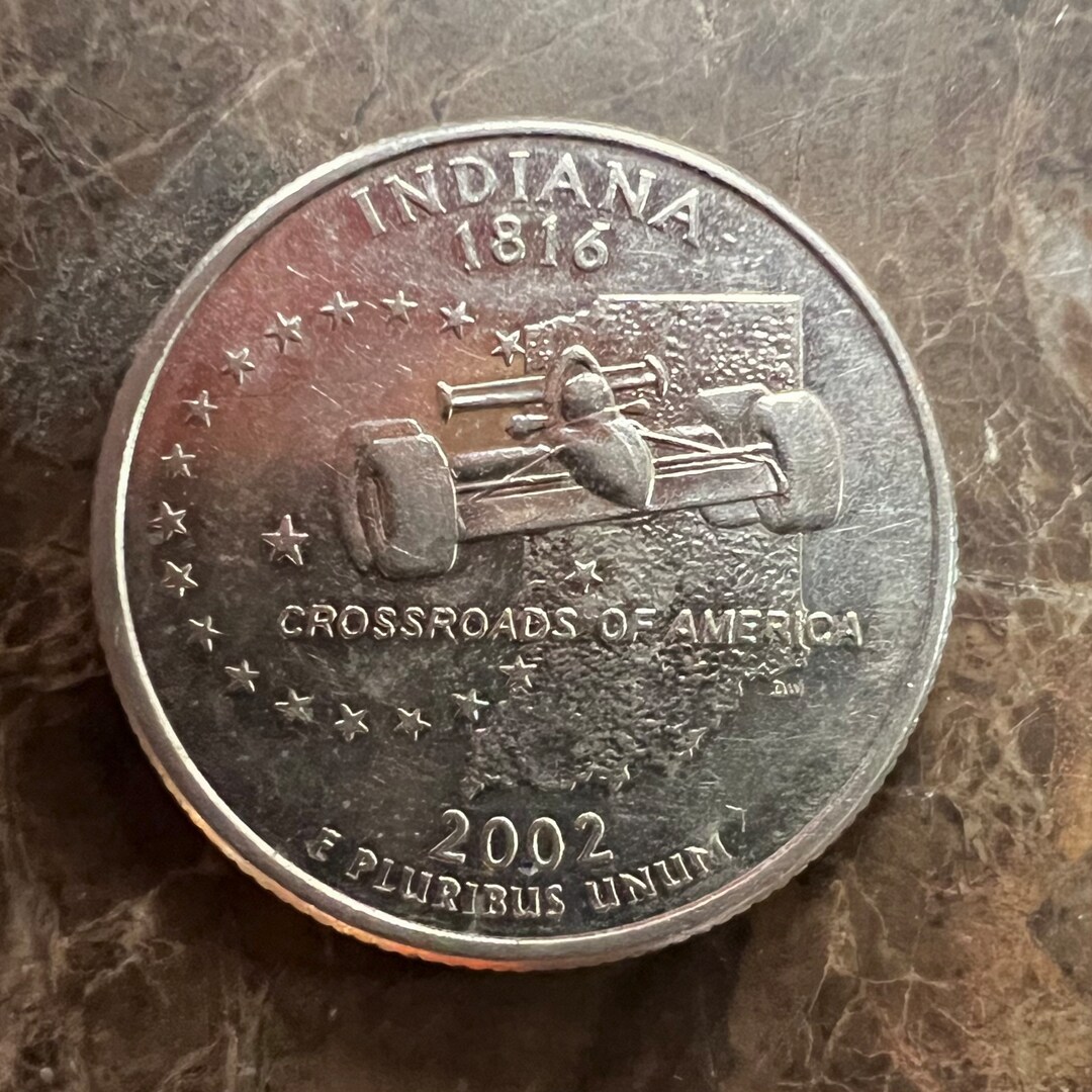2002 Indiana State Quarter MAD off Centered - Etsy