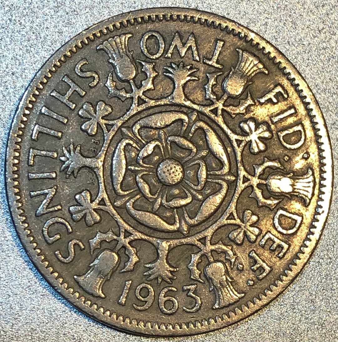 1963 Elizabeth II British 2 Shillings (florin) - Etsy